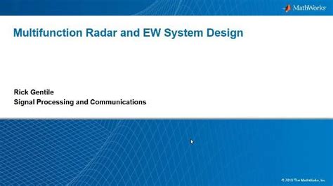 multifunction radar system design matlab and simulink