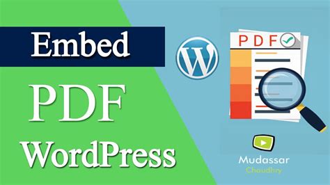 wordpress pdf viewer how to embed pdf in wordpress step by step youtube
