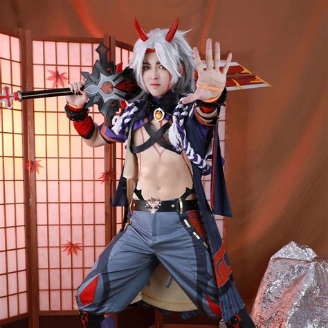Genshin Impact Arataki Itto Cosplay Costume Gcosplay