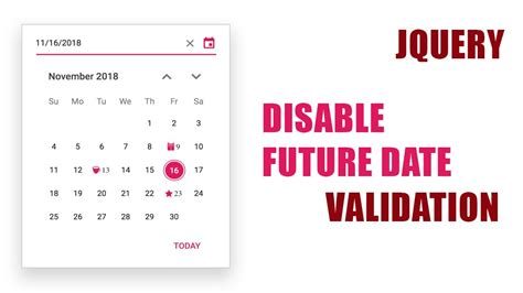 How To Disable Future Date In Datepicker Using Html Printable Forms