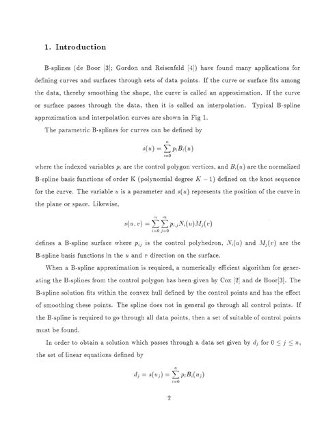 pdf an efficient algorithm for generating b spline interpolation curves and surfaces from b