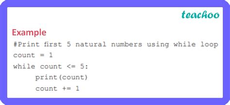 Repetition Statements In Pythion With Code Examples Teachoo