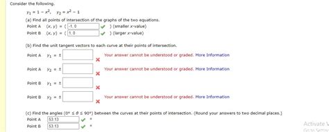 solved consider the following y1 1 x y2 x2 1 a