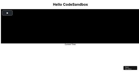 React Videojs Currenttime Forked Codesandbox