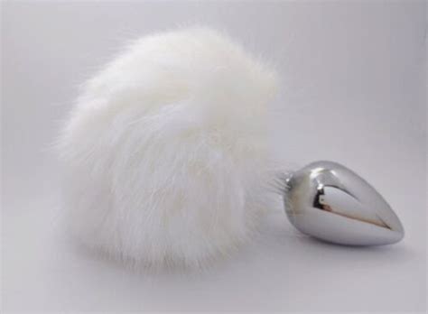 White Fluffy Bunny Tail Anal Butt Plug Adult Couple Kinky Foreplay Sex Toy New Ebay