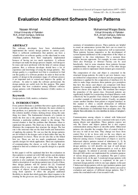 software design patterns and methodology cheat sheet