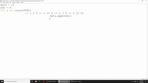 project euler problem 1 solution with python youtube