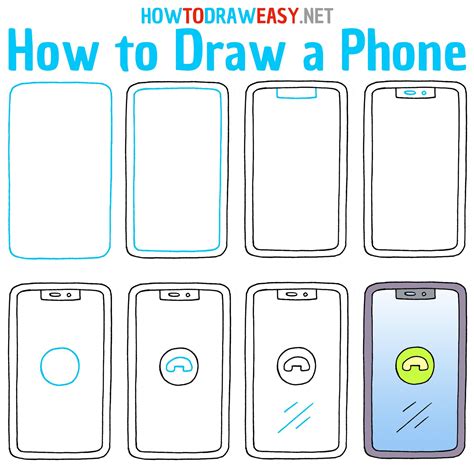 How To Draw A Phone Step By Step