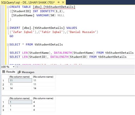 DATALENGTH Functions In SQL Server Big Data SQL