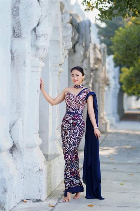 Myanmar Traditional Dress Traditional Dresses Luxury Dress Burmese Beautiful Asian Girls
