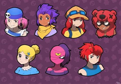 Brawl Stars Girls Милые рисунки Игровые арты Фан арт