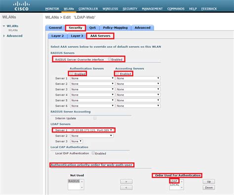 Configure WLC With LDAP Authentication For 802 1x And Web Auth WLANs