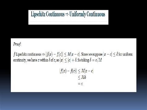 lipschitz function is uniformly continuous proof