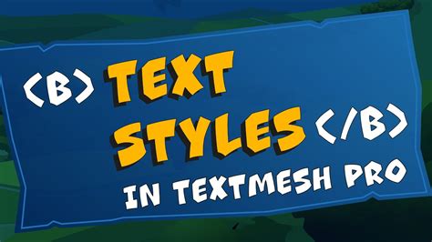 textmeshpro text styles make working with texts in unity so much easier youtube