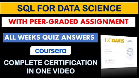 SQL For Data Science All Weeks Quiz Answers With Peer Graded