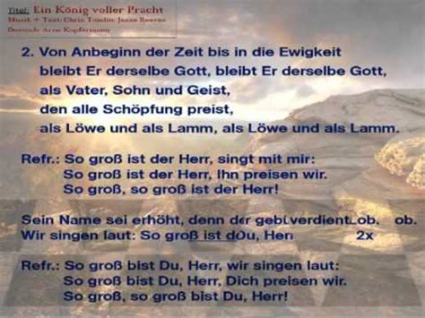 So Gross Ist Der Herr Curs Practic