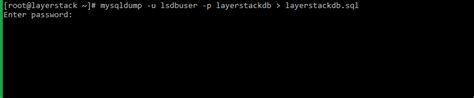 layerstack tutorials layerstack import and export databases in mysql and mariadb on linux