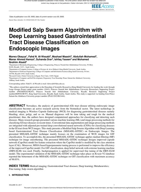 pdf modified salp swarm algorithm with deep learning based gastrointestinal tract disease