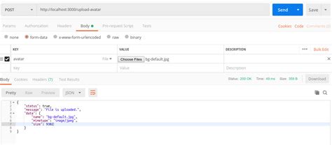 express file upload with multer in node js