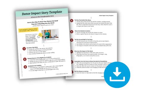 How To Write An Impact Story To Donors With Free Story Template