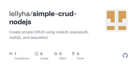 Github Lellyhasimple Crud Nodejs Create Simple Crud Using Nodejs Expressjs Mysql And