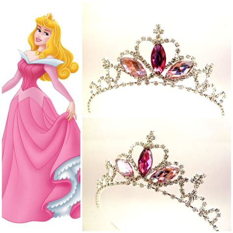 Princess Aurora Tiara Sleeping Beauty Crown Headbandsleeping Etsy Pink Tiaras Crown