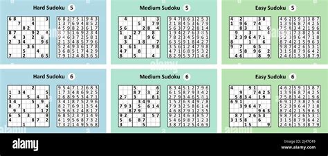 Collection Sudoku Game With Answers Different Complexity Simple
