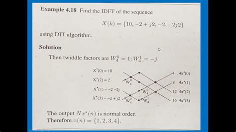 3 11 idft by dit and dif algorithms youtube