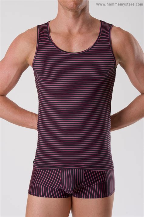 Mens Pinstripe Vest Lingerie Hommemystere