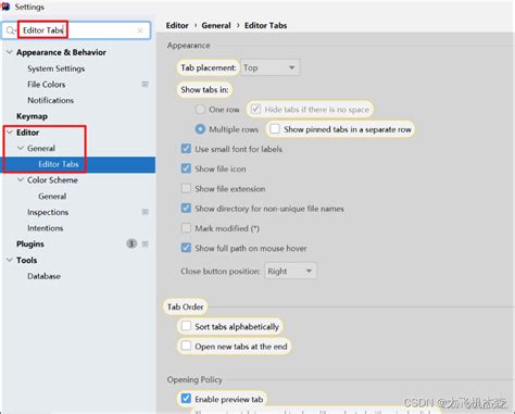 intellij idea设置打开文件tab窗口多行展示 idea打开多个文件多排显示 csdn博客