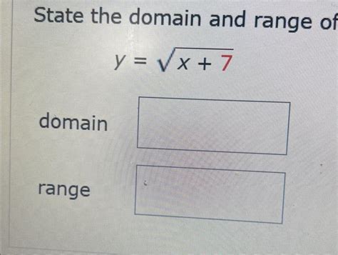 solved state the domain and range of the function enter