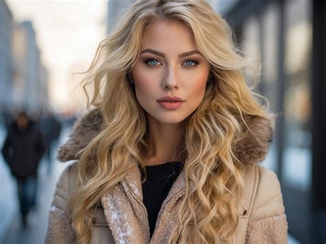 Midjourney Prompt A Woman With Long Blonde Hair Standing Prompthero