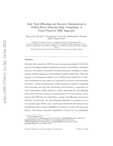 pdf joint task offloading and resource optimization in noma based vehicular edge computing a