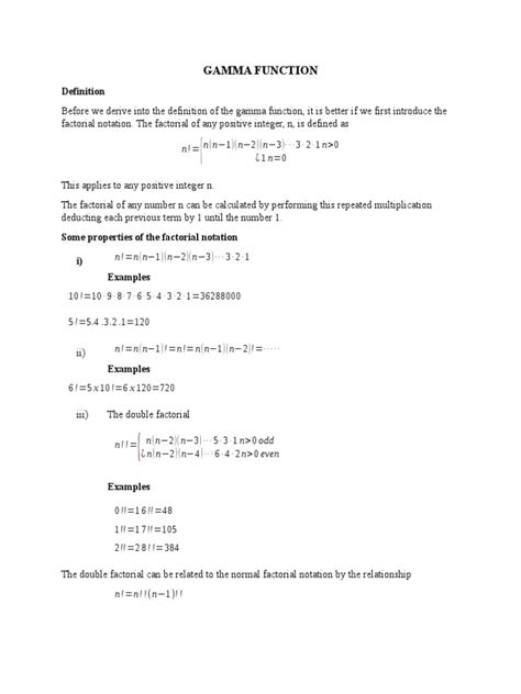 2 integral definition and properties of gamma and beta functions pdf pi function mathematics
