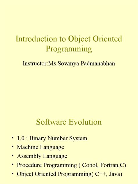 introduction to object oriented programming pdf object oriented programming object