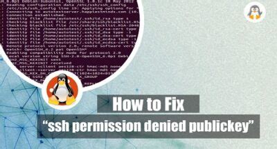 Solved SSH Permission Denied Publickey Linux Genie