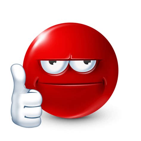 Approving Blue Emoji With Thumbs Up