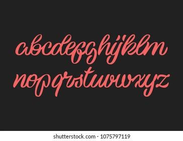 Calligraphic Vector Script Font Handwritten Brush Stock Vector Royalty