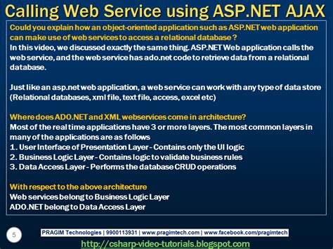 Sql Server Net And C Video Tutorial Part 6 Calling Web Service From Javascript