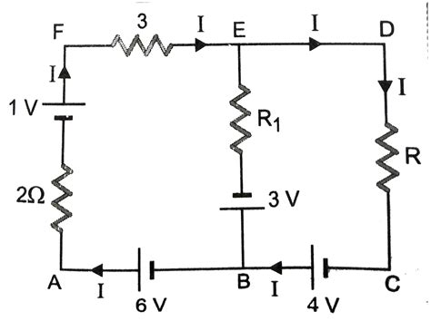use kirchhoff s rules to determine the potential differnce between the