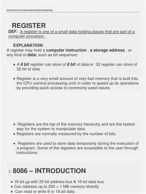 introduction to 8086 microprocessor pdf central processing unit computer data storage