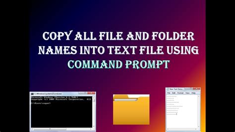 Copy All File And Folder Names Into Text File Using Command Prompt