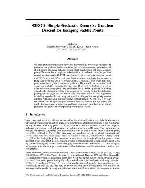 pdf ssrgd simple stochastic recursive gradient descent for escaping saddle points