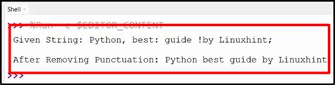remove punctuation from string python linux consultant