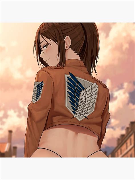 Sexy Sasha Braus Blouse Lewd Butt Thicc Booty Attack On Titan Aot Snk Hentai Ecchi Girl