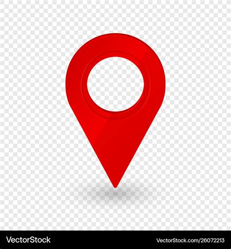 map location pointer 3d arrow navigation icon vector image