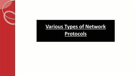 PPT Various Types Of Network Protocols PowerPoint Presentation Free