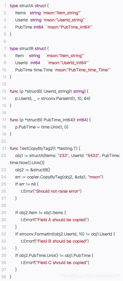 golang struct 结构复制 golang 不同类型struct 相互拷贝 csdn博客
