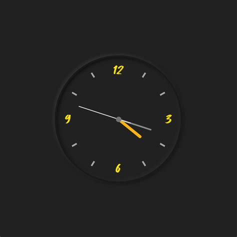 js css3黑色创意时钟代码