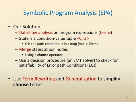ppt symbolic program analysis using term rewriting and generalization powerpoint presentation